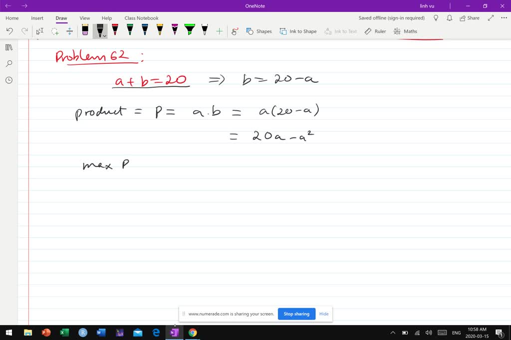 SOLVED:Among all pairs of numbers whose sum is 16, find a pair whose product is as large as ...
