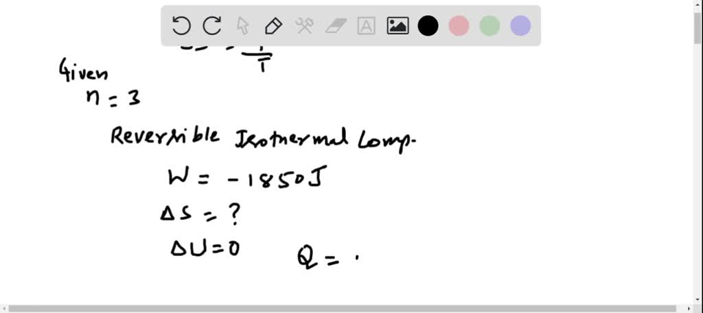 SOLVED:Three moles of an ideal gas undergo a reversible isothermal ...