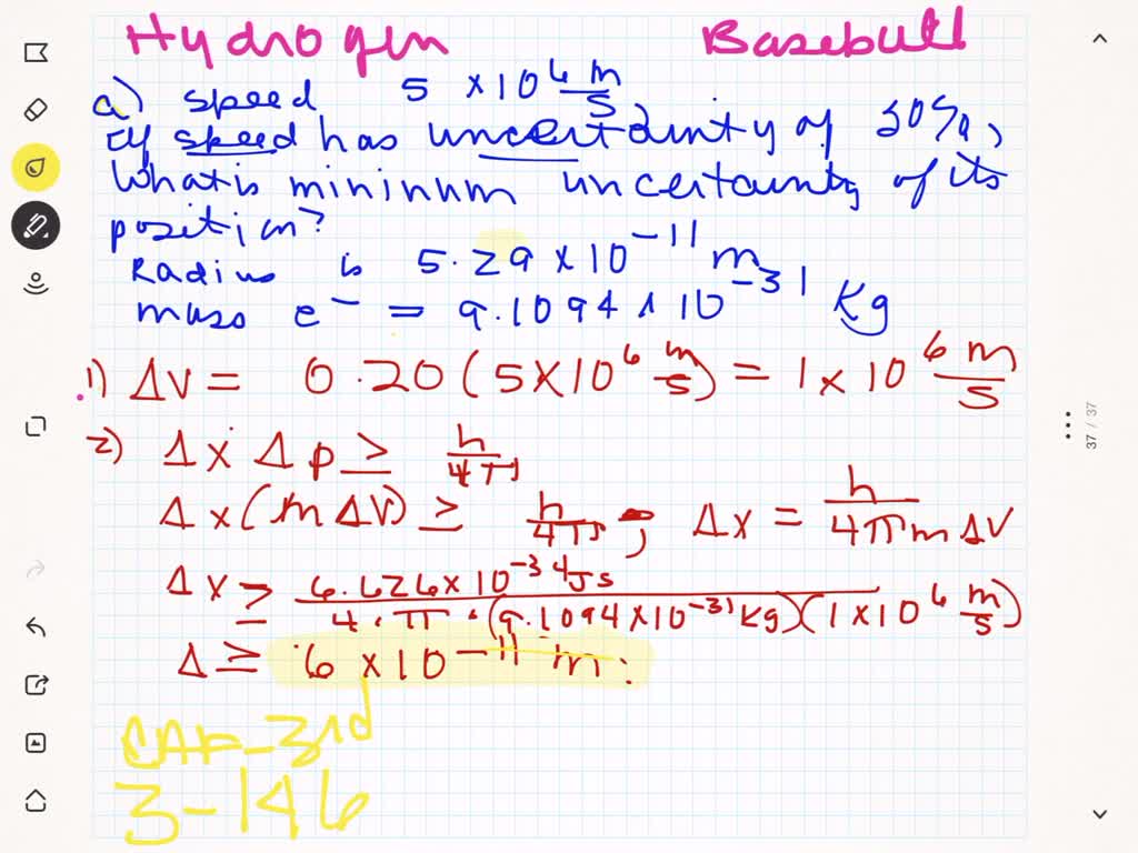 Solved A An Electron In The Ground State Of The Hydrogen Atom Moves