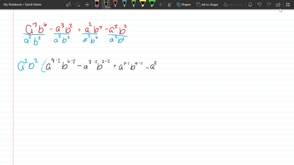 Factor out the GCF from each polynomial. See Examples 4 through 10. a^7 ...