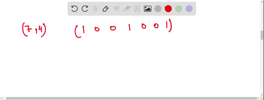 SOLVED: Determine whether the given message is a code word in the Hamming (7,4) code. If it is ...