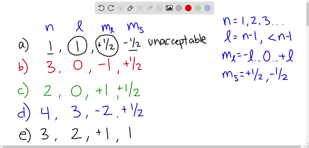 ⏩SOLVED:Indicate which of the following sets of quantum numbers in ...