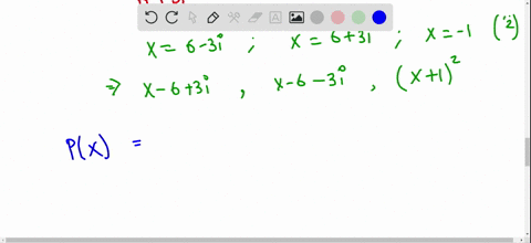 SOLVED:Find a polynomial function P(x) having leading coefficient 1 ...