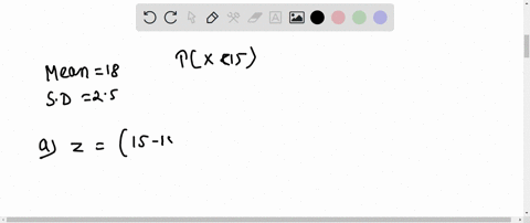 SOLVED:Given the normally distributed variable X with mean 18 and standard deviation 2.5, find ...