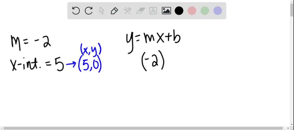 SOLVED:The x -intercept is the x value at which a line crosses the x ...