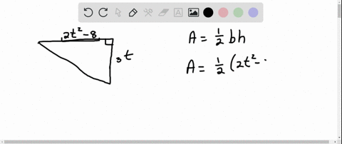 SOLVED:Find a polynomial that represents the area of the triangle shown ...