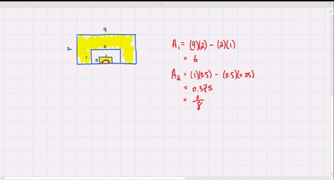 SOLVED:The largest rectangle has dimensions 4 by 2, as shown; another rectangle is constructed ...