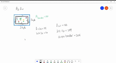 SOLVED:A rectangular pool is surrounded by a walk 4 meters wide. The pool is 6 meters longer ...