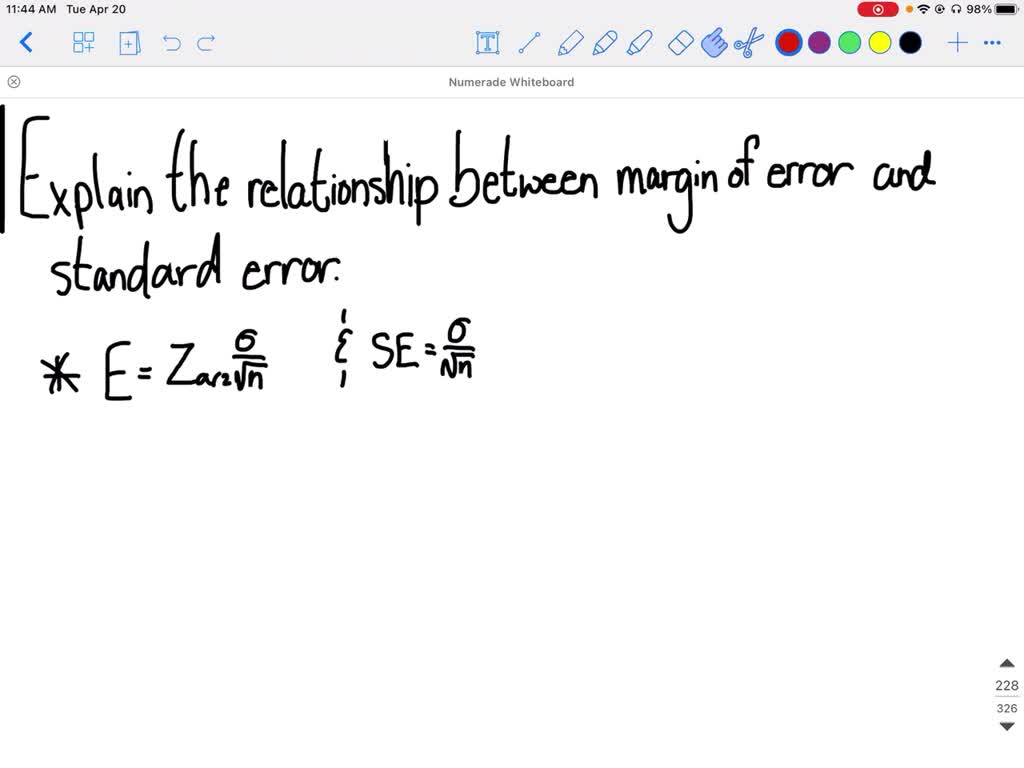 SOLVED Discuss The Relationship Between The Margin Of Error And The