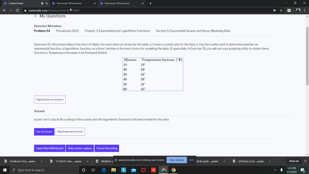 SOLVED:Present data in the form of tables. For each data set shown by the table, a. Create a ...