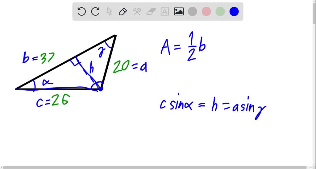 Find the area of a triangle with sides 3,5,7 by a limit of a sum ...