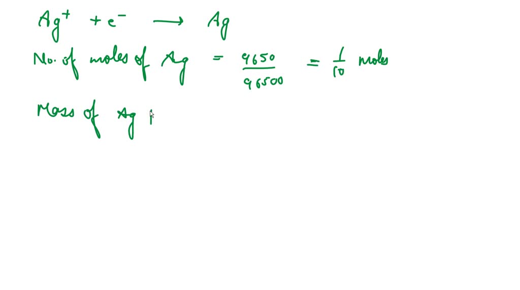 SOLVED:Given that 9650 coulombs of charge is passed through a solution ...