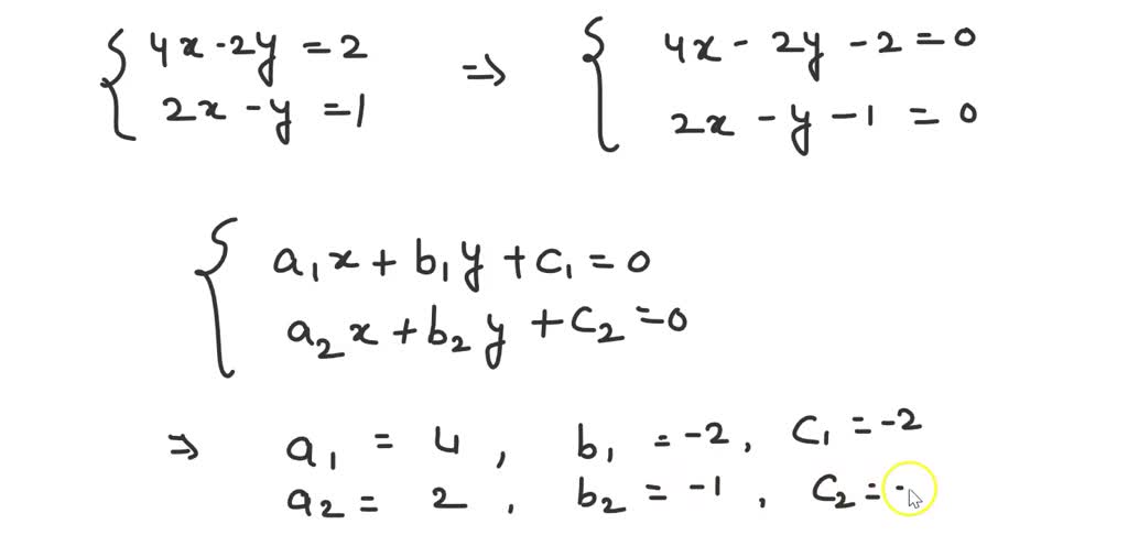 SOLVED:Identify systems with no solution and systems with infinitely ...