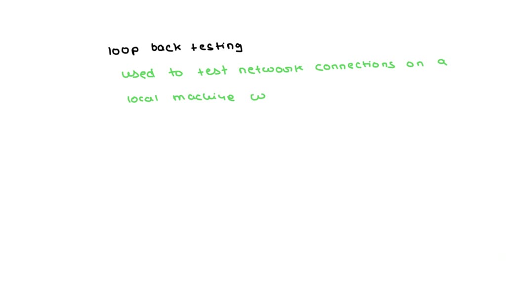 The Loopback Address For A Network Interface Using Ipv4 Is 127001 And Lets The Computer User
