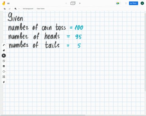 SOLVED:Suppose that you toss a coin 100 times and get 95 heads and five ...