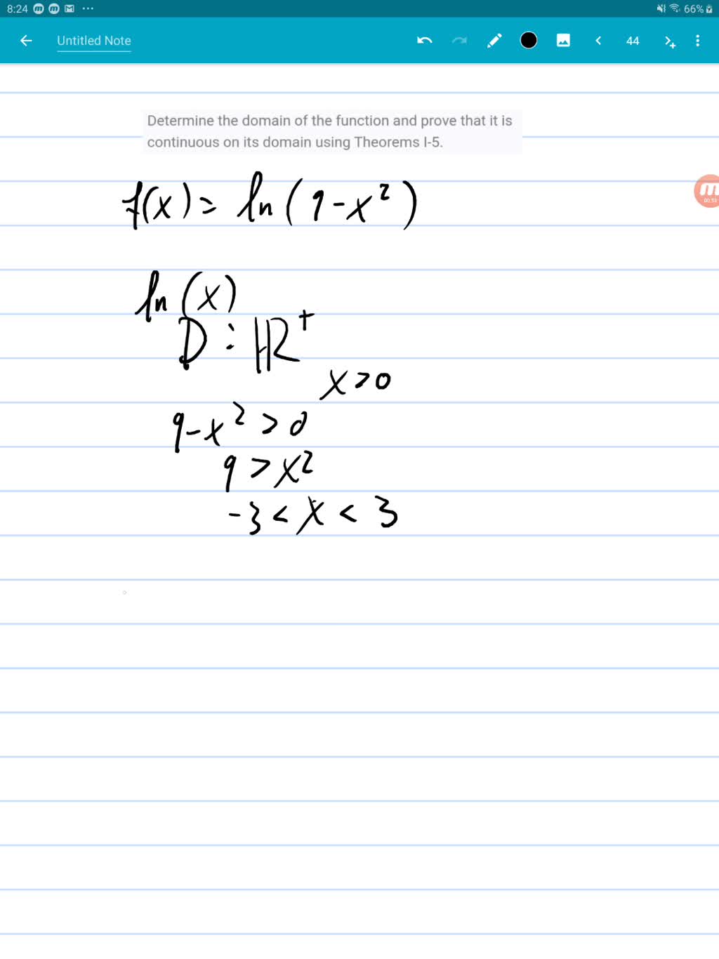 ⏩SOLVED:Determine the domain of the function and prove that it is… | Numerade