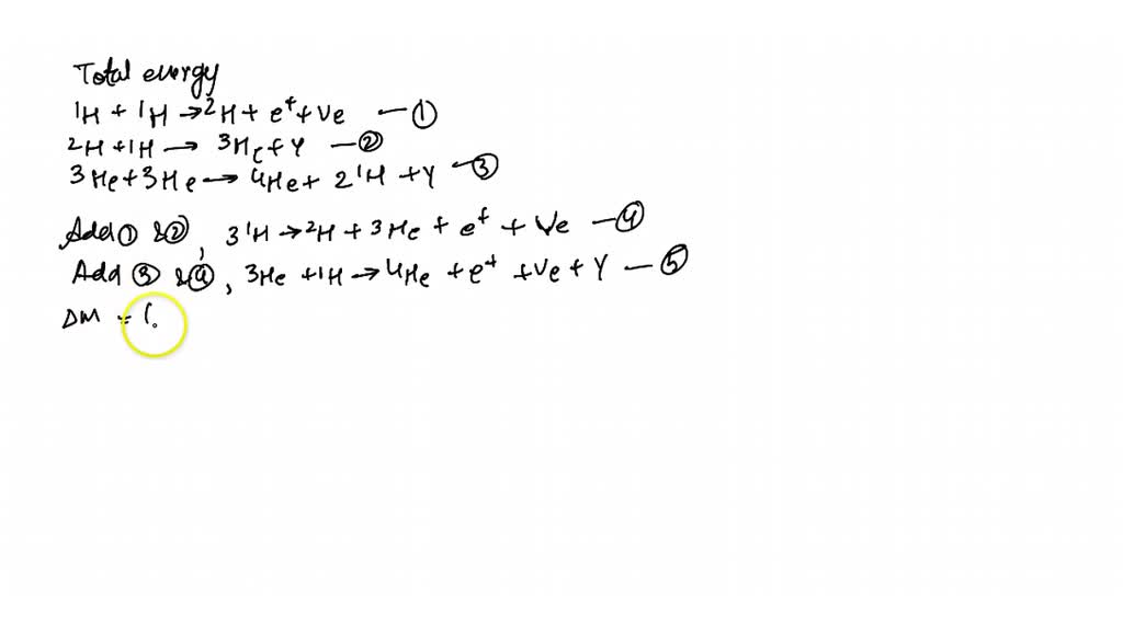 Solved Compute The Total Energy Released In The Following Set Of Fusion Reactions This Is The