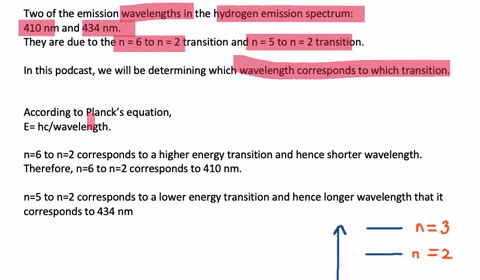 SOLVED:Two of the emission wavelengths in the hydrogen emission ...
