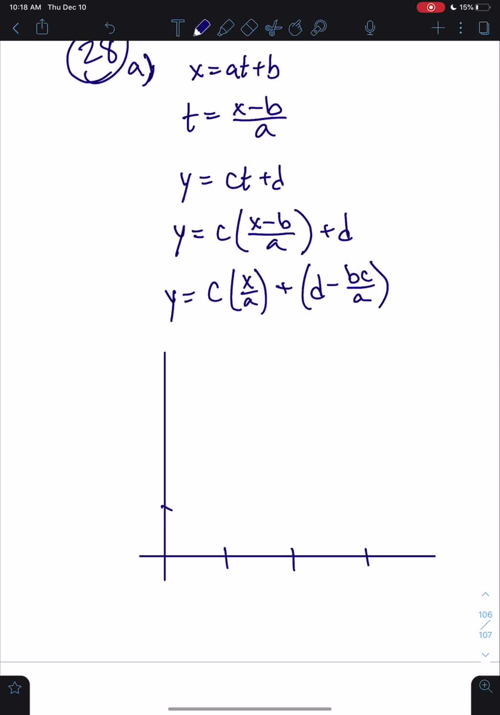 Solveda By Eliminating The Parameter Show That If A And C Are Not Both Zero Then The Graph 
