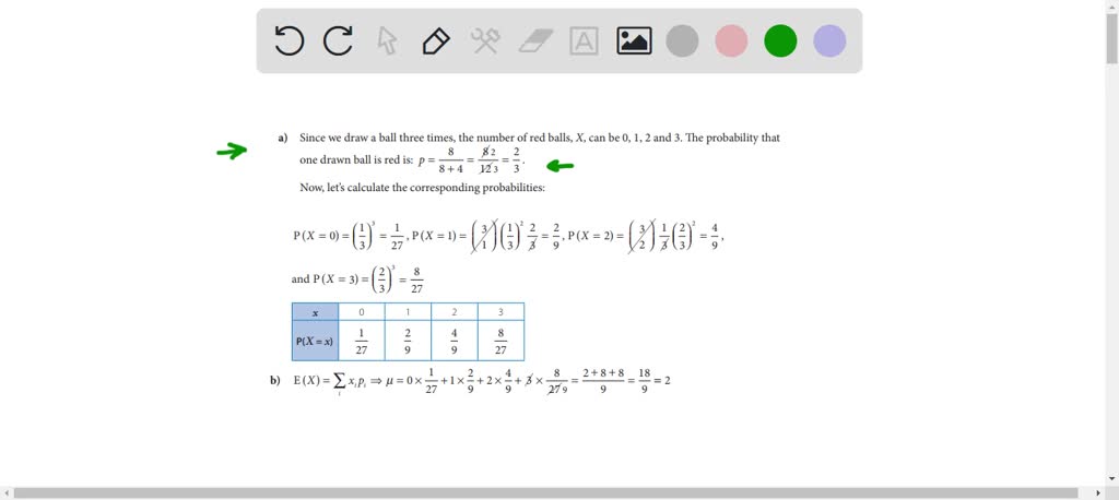 A box contains 3 red and 2 black balls. Two balls are drawn from the ...