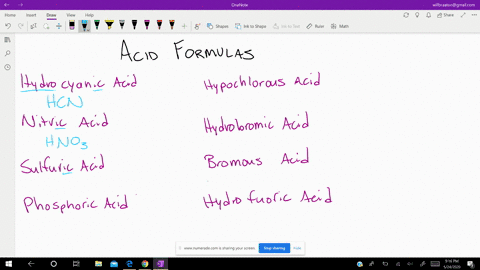 SOLVED:Write the formula for each of the following acids. a ...