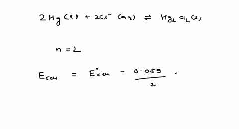 SOLVED:The E^{\circ} at 25^{\circ} \mathrm{C} for the following ...