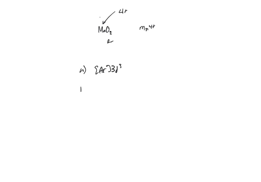 Manganese is found as MnO2 in deep ocean deposits. (a) Depict the ...