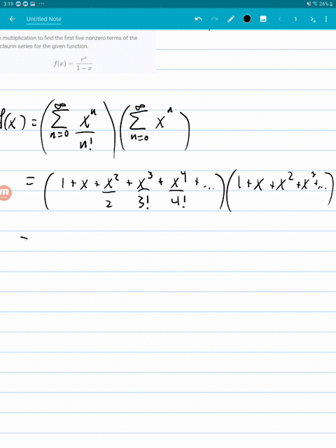 SOLVED:Use multiplication to find the first five nonzero terms of the Maclaurin series for the ...