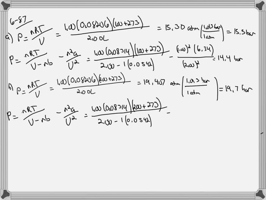 SOLVED Refer To Example 6 17 Recalculate The Pressure Of Cl2 g By SOLVED Refer To Example 6 17 Recalculate The Pressure Of Cl2 g By