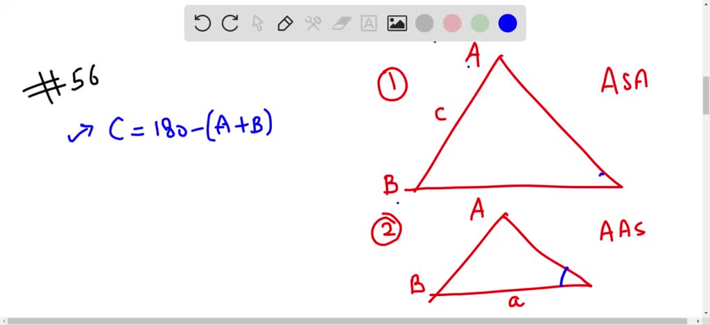 A trigonometry student makes the statement "If we know any two angles ...