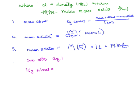 ⏩SOLVED:(a) Derive the equation relating the molality ( m ) of a… | Numerade