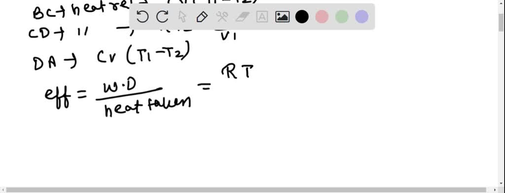 Find the efficiency of a cycle, consisting of two isochoric and two isothermal lines, if the ...