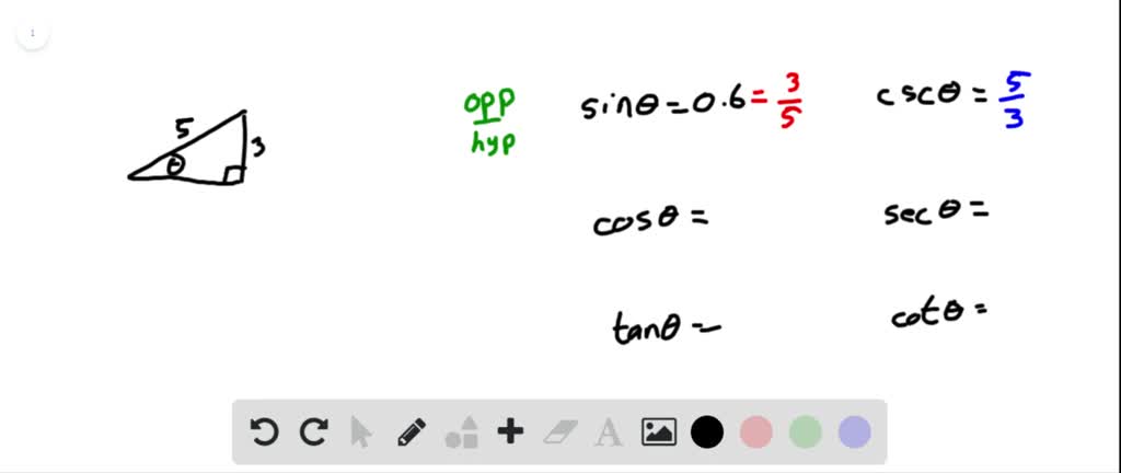 SOLVED:Use the given value of a trigonometric function of θto find the values of the other five ...