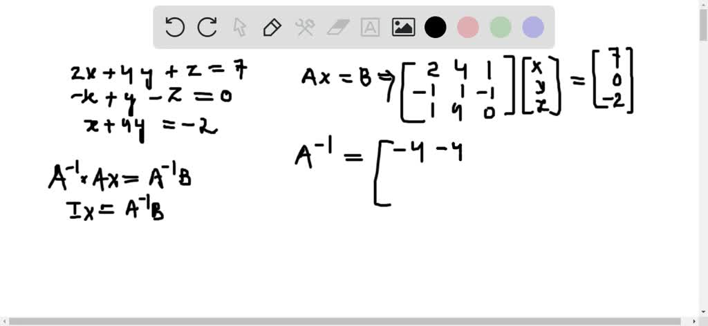 SOLVED:Solve the system of equations by converting to a matrix equation ...