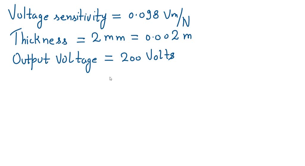 A Rochelle salt crystal, having a voltage sensitivity of 0.098 V-m / N ...