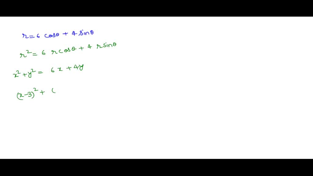 Write Each Equation With Rectangular Coordinates 