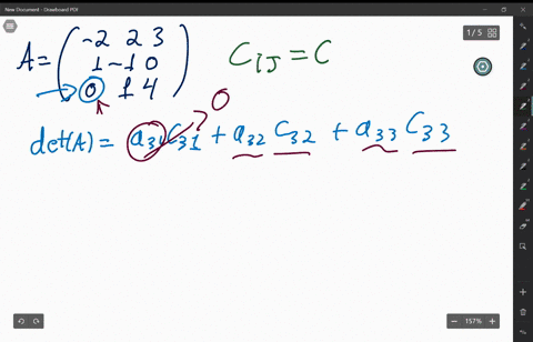 SOLVED:find the determinant of the matrix. Expand by cofactors using ...