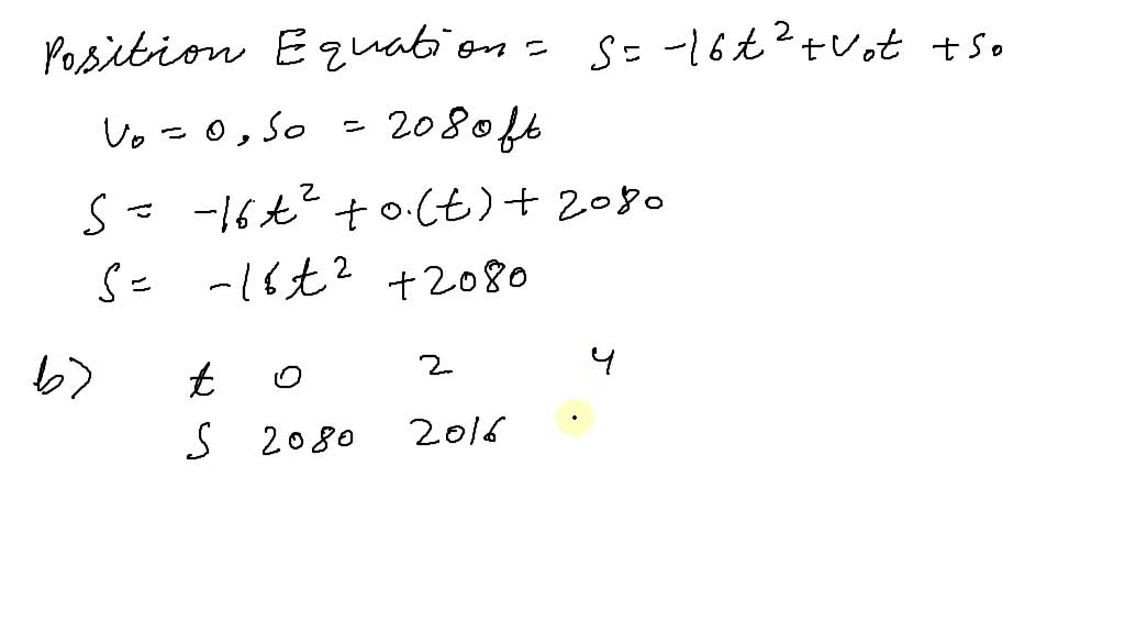SOLVED:Use the position equation given on page 193 as the model for the ...