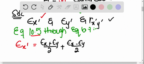 ⏩SOLVED:The state of strain at the point on the leaf of the caster ...