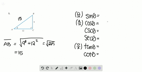 SOLVED:First use the Pythagorean theorem to find the length of the ...
