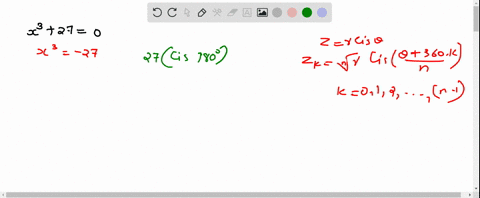 SOLVED:Find all complex number solutions of each equation. Write answers in trigonometric form ...