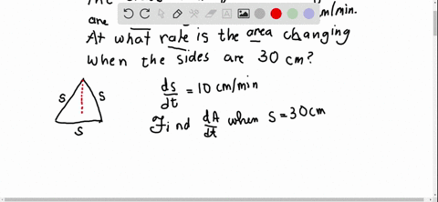⏩SOLVED:The sides of an equilateral triangle are increasing at a ...