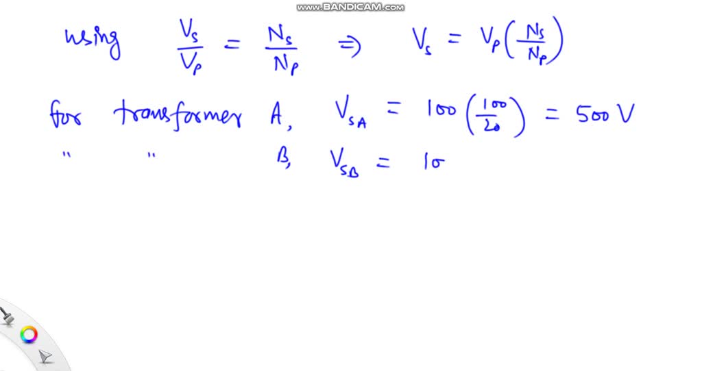 Consider four transformers (A, B, C, and D) for which the voltage in the primary coil is Vp, the ...
