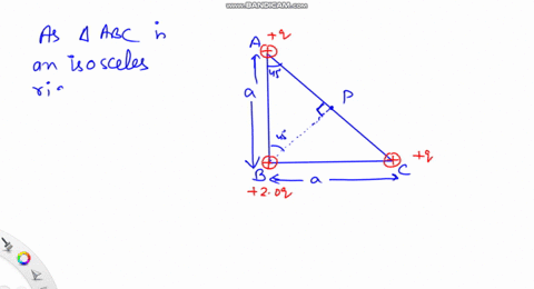 SOLVED:Three Charges Calculate the direction and magnitude of the electric field at point P in ...