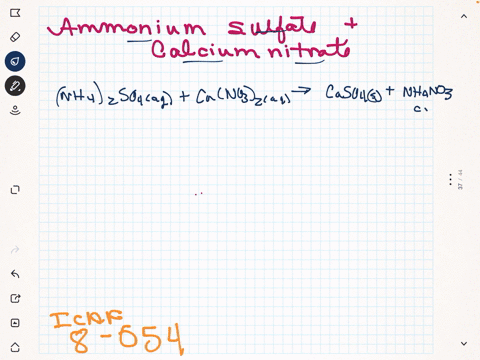 SOLVED:When an aqueous solution of ammonium sulfate is added to an ...