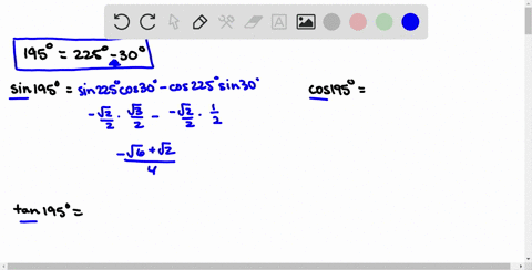 SOLVED:In Exercises 13 - 28, find the exact values of the sine, cosine ...