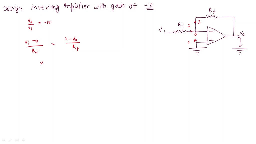 Design an inverting op-amp circuit for which the gain is -10 V / V and ...