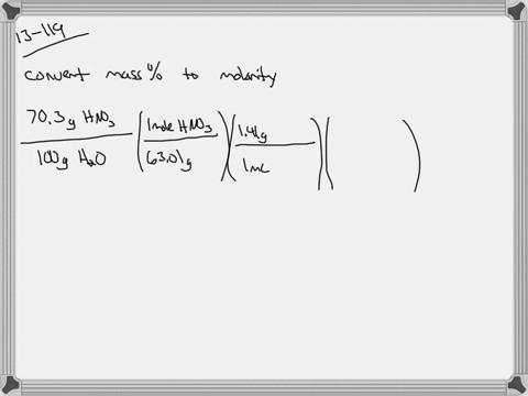 SOLVED:Nitric acid is usually purchased in concentrated form with a 70. ...