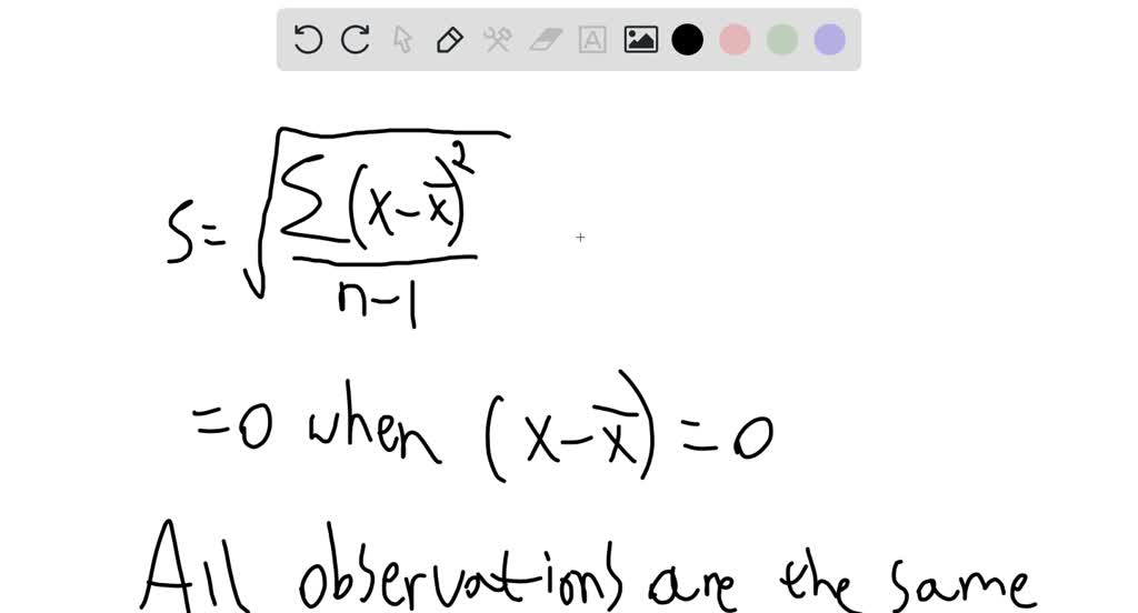 SOLVED:Is it possible for a standard deviation to be equal to zero ...