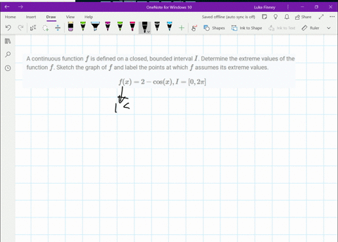 SOLVED:A continuous function f is defined on a closed, bounded interval I. Determine the extreme ...